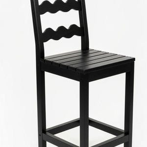 Handmade Wooden Bar Stool | Rustic Kitchen Counter Chair |solid Wood ...