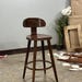 Handmade Walnut Finish Bar Stool | Mid-century Modern Kitchen Stool - Etsy