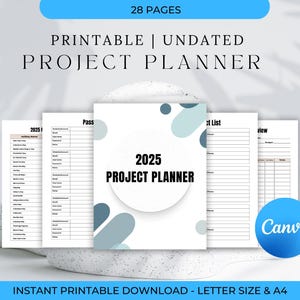 2025 Project Planner, Business Planner, 2025 Finance Planner, Project ...