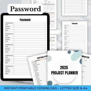 2025 Project Planner, Business Planner, 2025 Finance Planner, Project ...