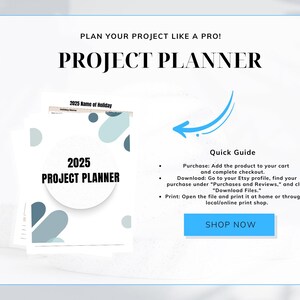 2025 Project Planner, Business Planner, 2025 Finance Planner, Project ...