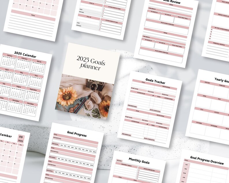 2025 Ultimate Goal Planner, SMART Goal Setting, 2025 Vision Board, New ...