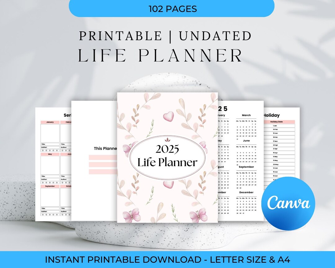 Ultimate 2025 Life Planner Bundle for Adult, Productivity Planner, Self ...