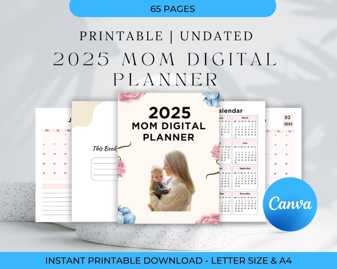 Mom Planner, 2025 Digital Planner, Mom Life Planner, Busy Mom ...