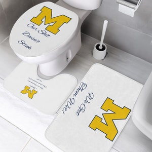 University of Michigan 3 Pcs Toilet Rug Set - Etsy