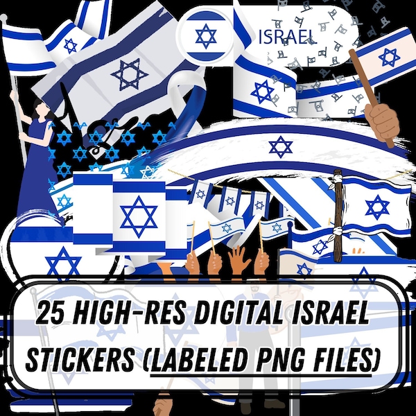 Israel Stickers - Etsy