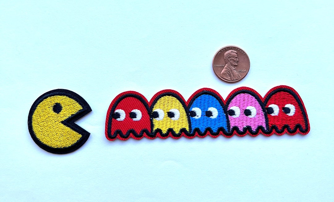 Pac-man Ghost Patch Video Game Emblem Pac-man Ghost Appliqué ...