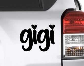 Gigi Decal / Gigi Sticker / Grandma Car Decal / Grandma Car - Etsy