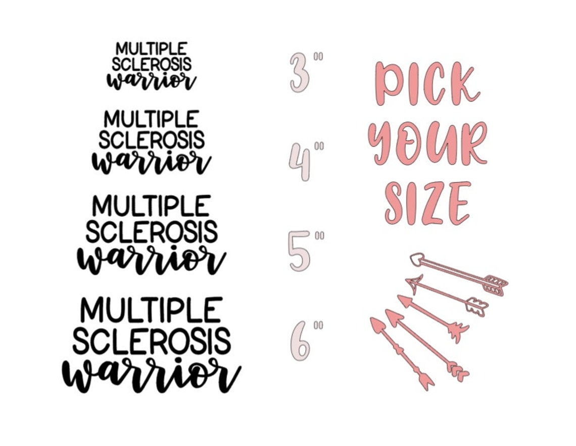 Multiple Sclerosis Warrior Vinyl Decal Bumper Sticker - Etsy