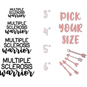 Multiple Sclerosis Warrior Vinyl Decal Bumper Sticker, Laptop Bumper ...