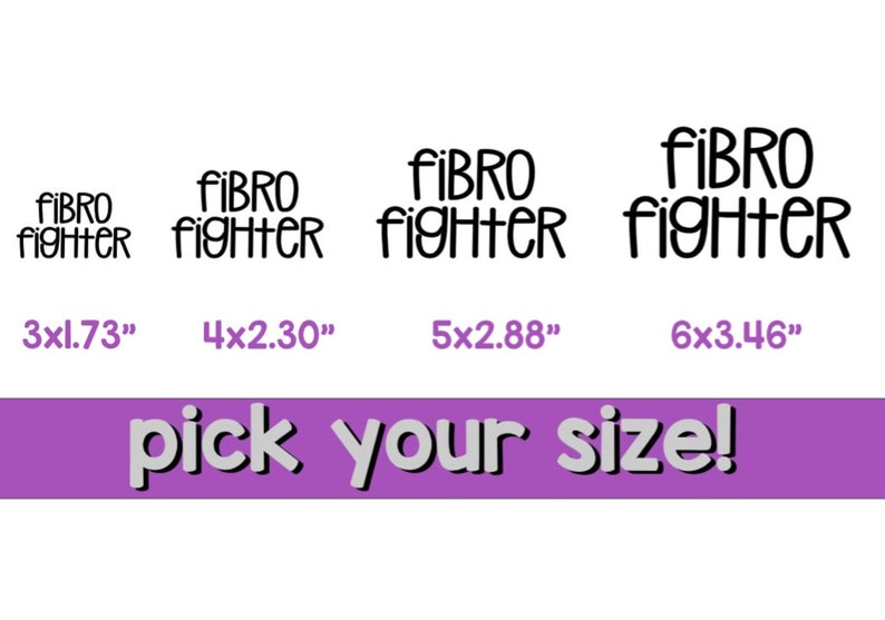 Fibromyalgia Fighter Vinyl Decal Bumper Sticker, Fibro Warrior ...