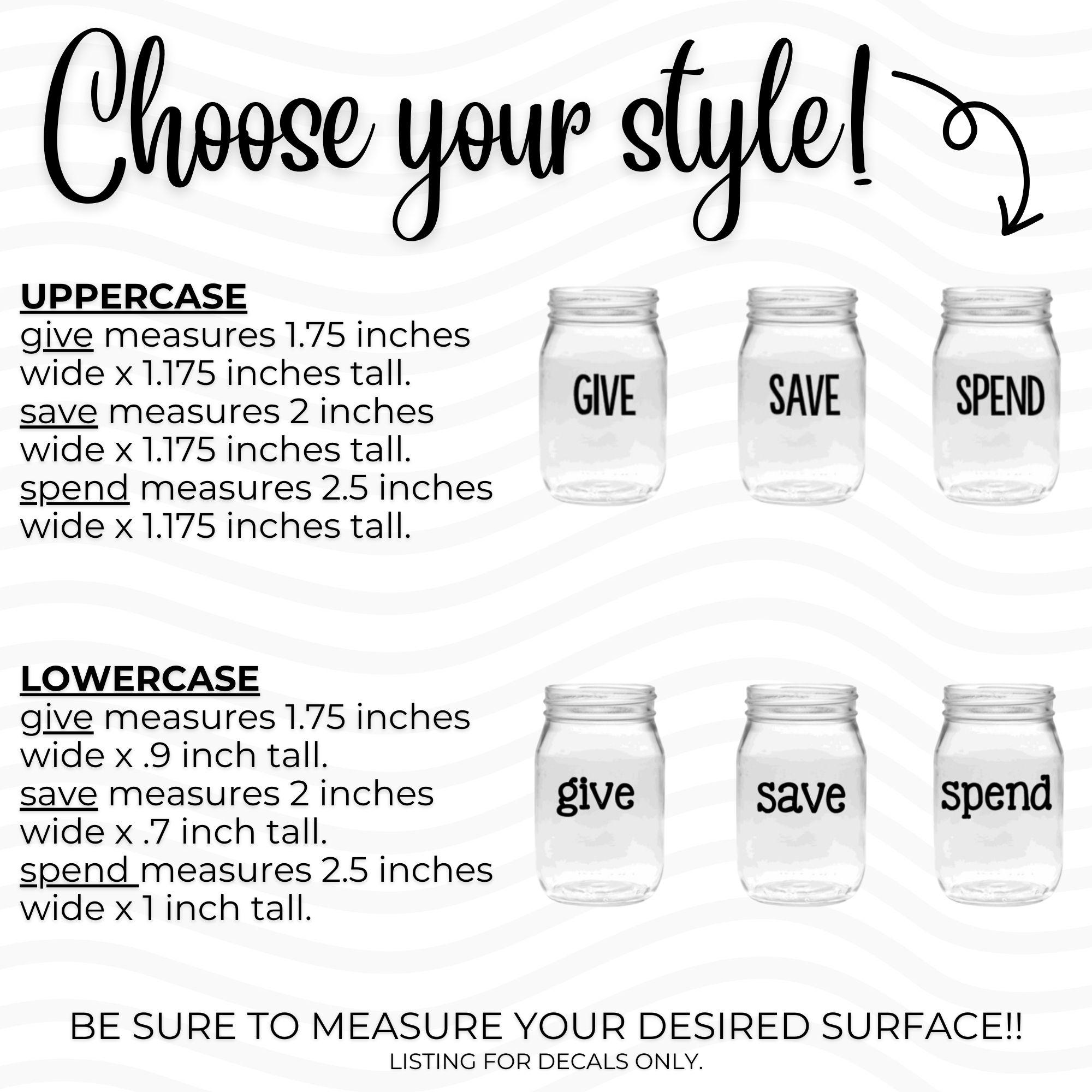 Give Save Spend Vinyl Decal Stickers, Dave Ramsey Style, Gazelle ...