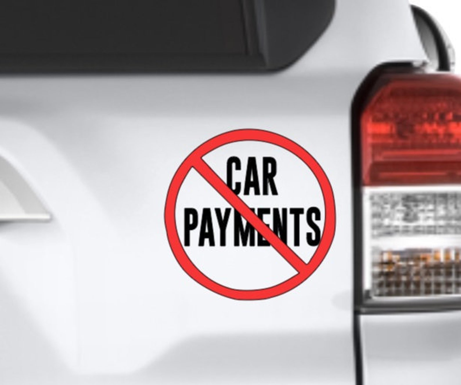 No Car Payments Vinyl Decal Bumper Sticker Gazelle Intense - Etsy
