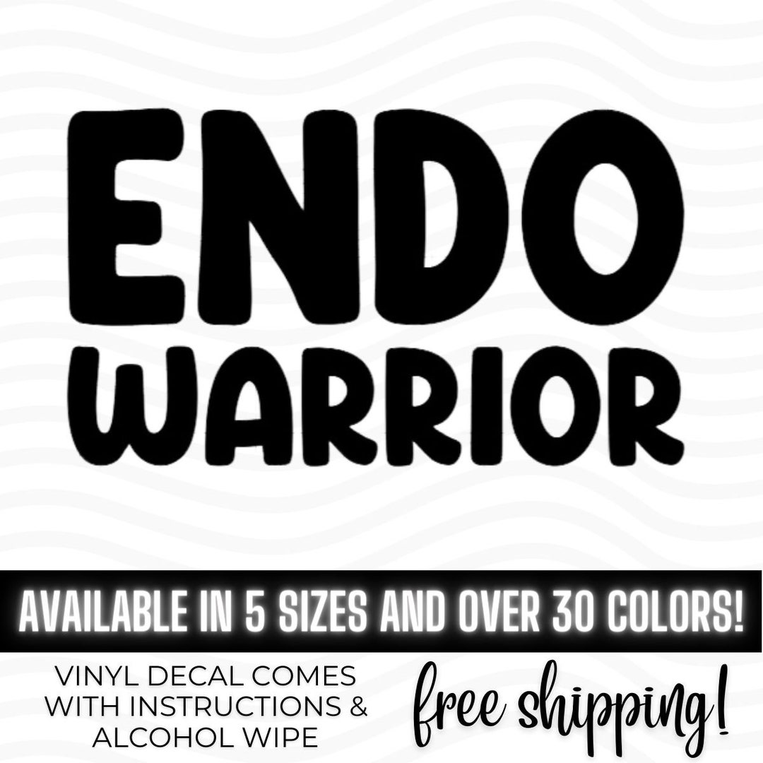 Endo Warrior Vinyl Decal Bumper Sticker, Endometriosis, Chronic Illness ...