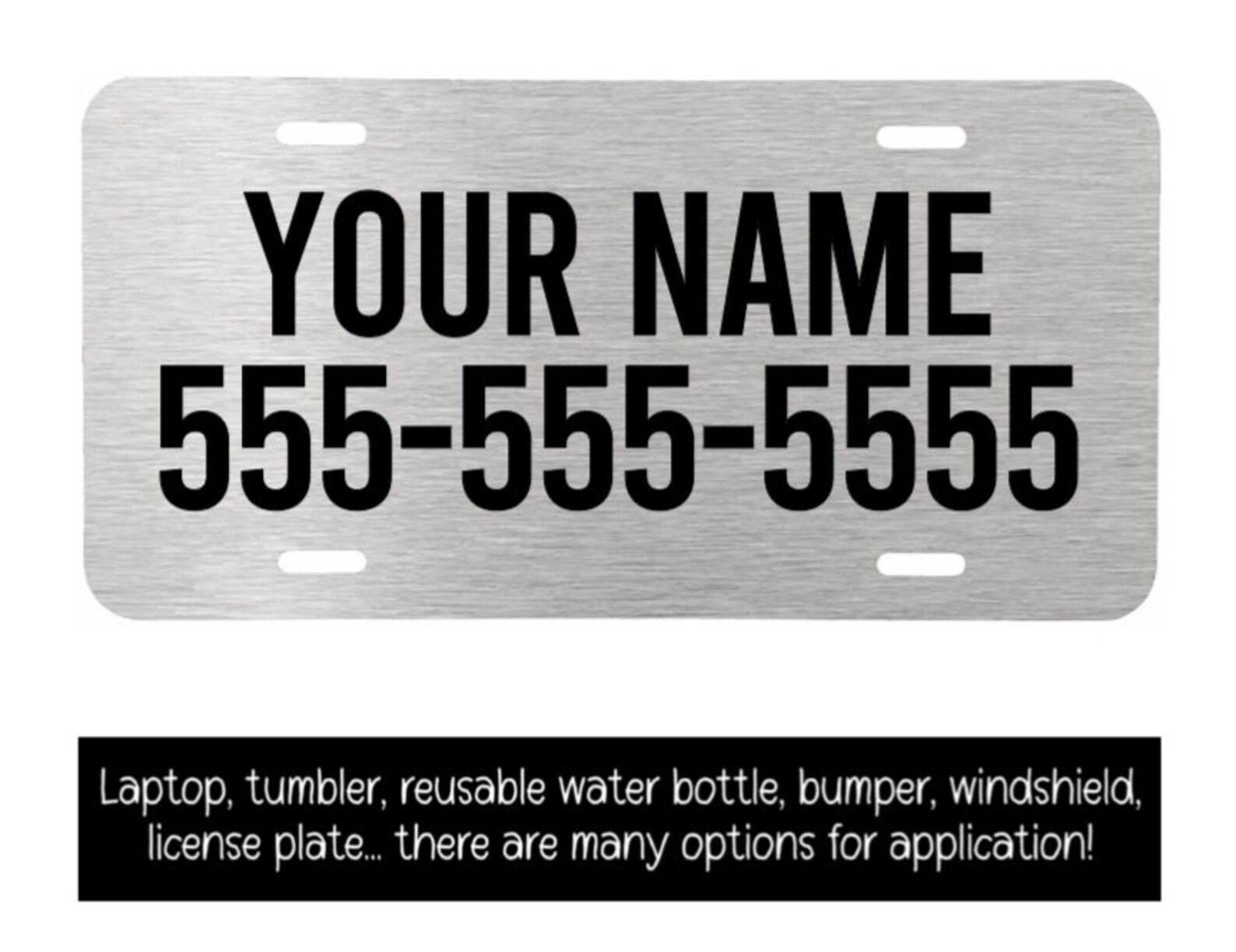 Personalized Name and Phone Number Vinyl Decal Sticker, Call Me Bumper ...