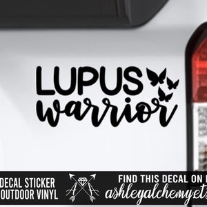 Lupus Warrior | Vinyl Decal Bumper Sticker | Spoonie Warrior | Chronic ...