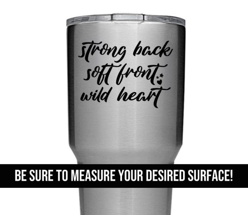 Strong Back Soft Front Wild Heart Vinyl Decal Bumper Sticker - Etsy
