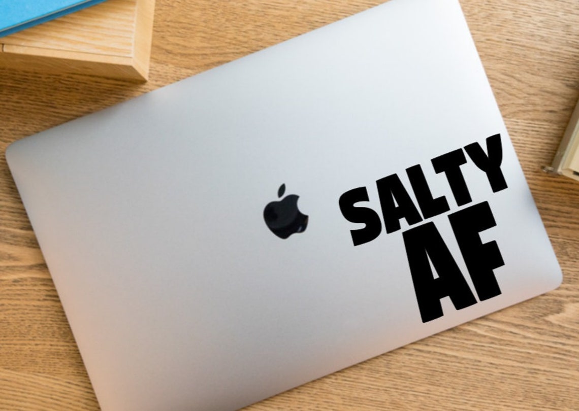 Salty AF Vinyl Decal Bumper Sticker Salty Beach Salty - Etsy