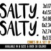SALTY. Vinyl Decal Bumper Sticker Set of 2 Salty Beach - Etsy
