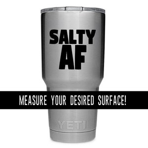 Salty AF Vinyl Decal Bumper Sticker Salty Beach Salty - Etsy