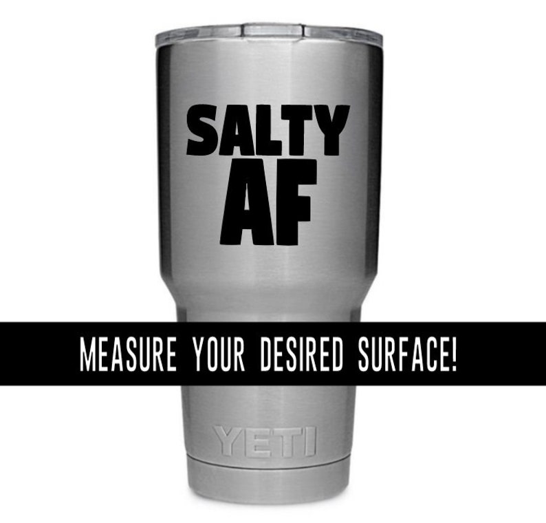 Salty AF Vinyl Decal Bumper Sticker Salty Beach Salty - Etsy
