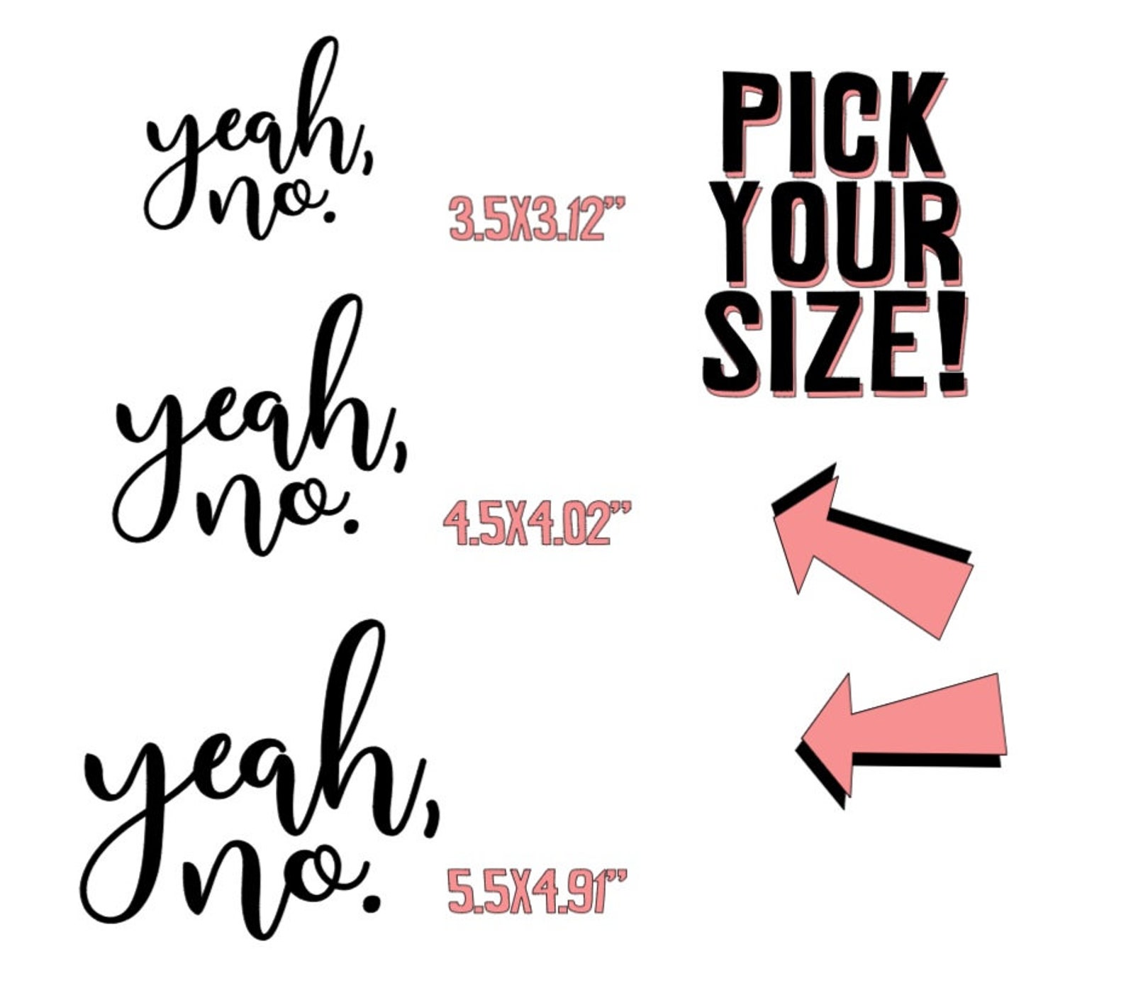 Yeah No. Vinyl Decal Bumper Sticker Salty Bitch Oh Hell | Etsy