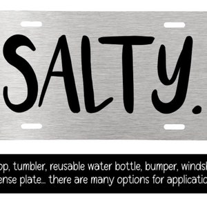 SALTY. Vinyl Decal Bumper Sticker, Set of 2!! Salty Beach, Salty Bitch ...