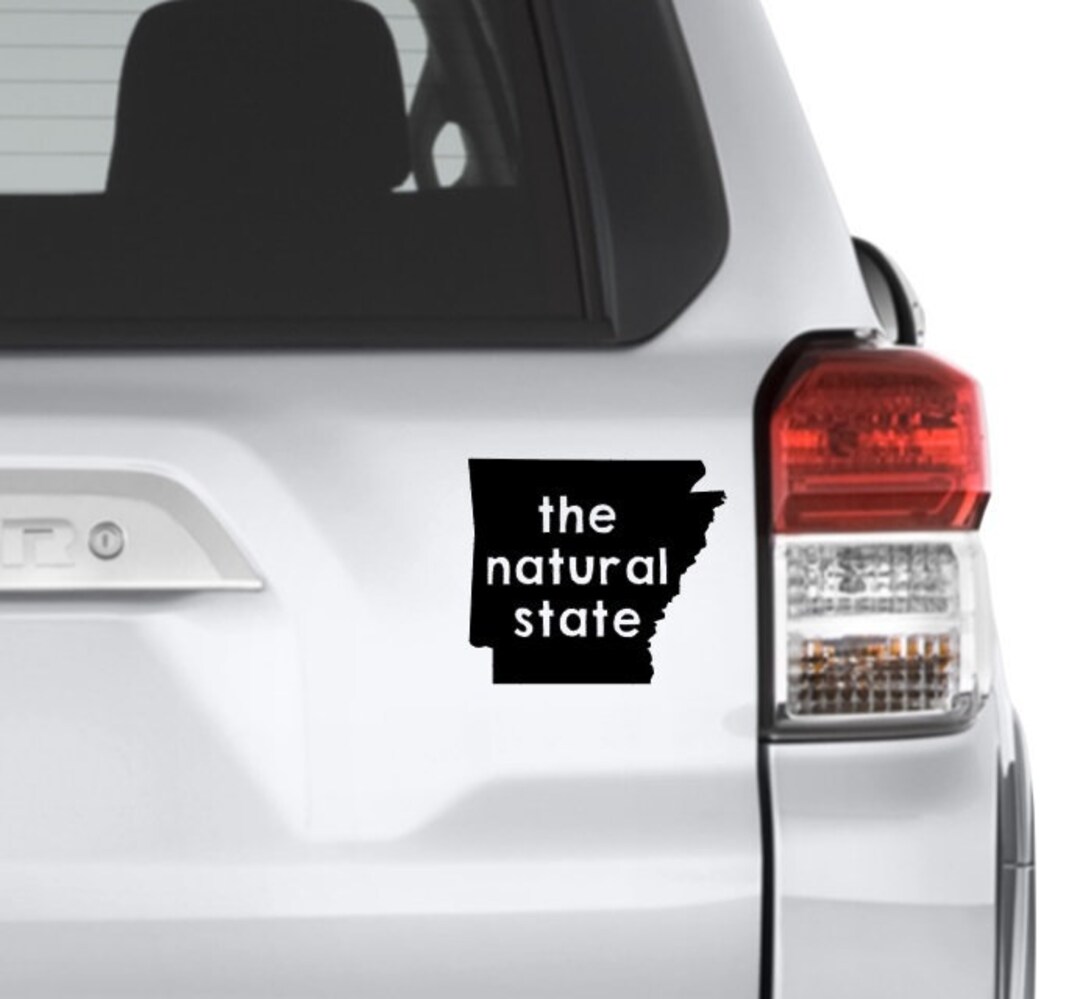 The Natural State Vinyl Decal Bumper Sticker, State of Arkansas, Get ...
