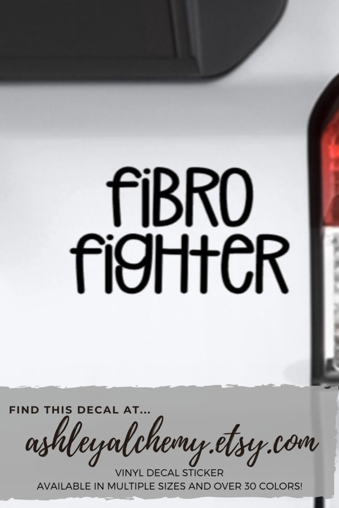 Fibromyalgia Fighter Vinyl Decal Bumper Sticker, Fibro Warrior ...