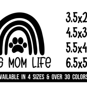 Dog Mom Life Vinyl Decal Sticker Dog Lover Gift Laptop - Etsy