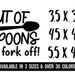Out of Spoons so Fork off Vinyl Decal Bumper Sticker, Spoonie Funny ...