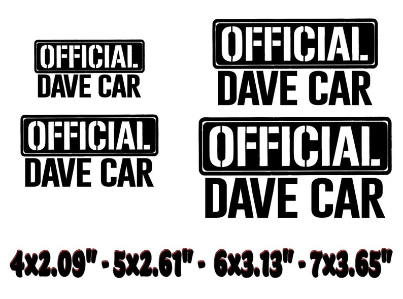 OFFICIAL Dave Car Decal Dave Ramsey Makes Me Drive This - Etsy