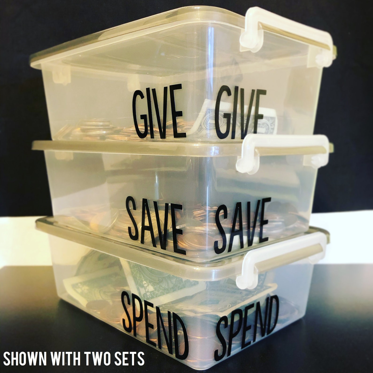 Give Save Spend Vinyl Decal Stickers Dave Ramsey Debt is | Etsy