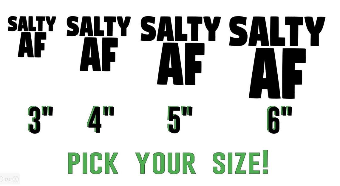 Salty AF Vinyl Decal Bumper Sticker Salty Beach Salty | Etsy