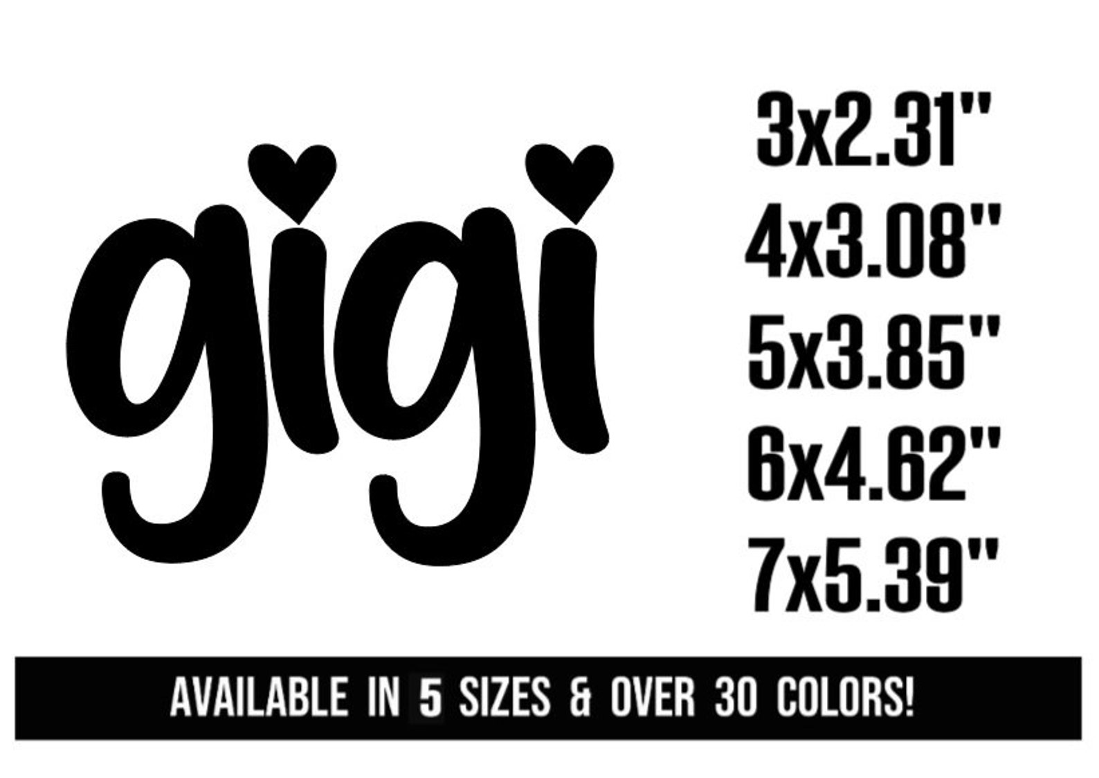 Gigi Vinyl Decal Sticker Granny Laptop Decal Grandma - Etsy