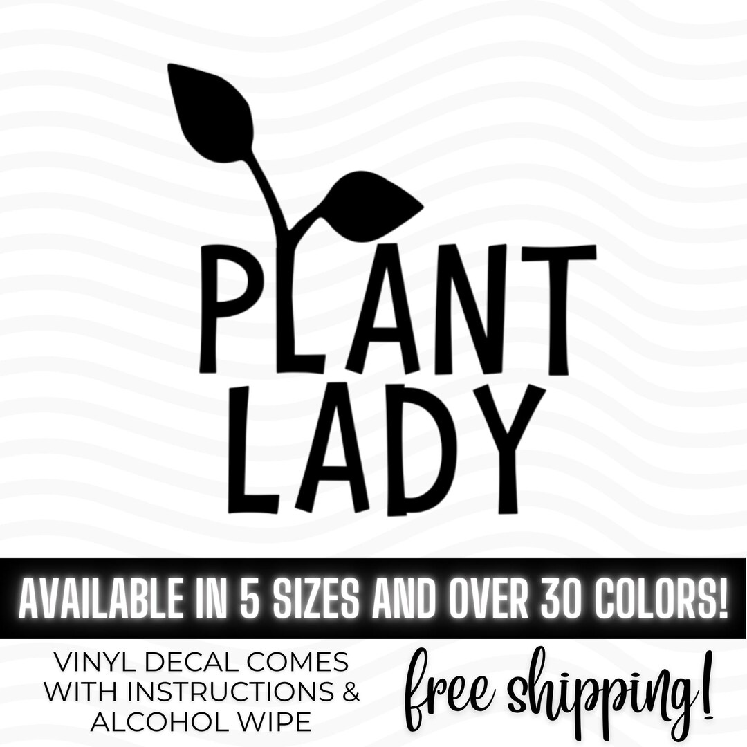 Plant Lady Vinyl Decal Bumper Sticker, Plant Mom, Succulent, Monstera ...