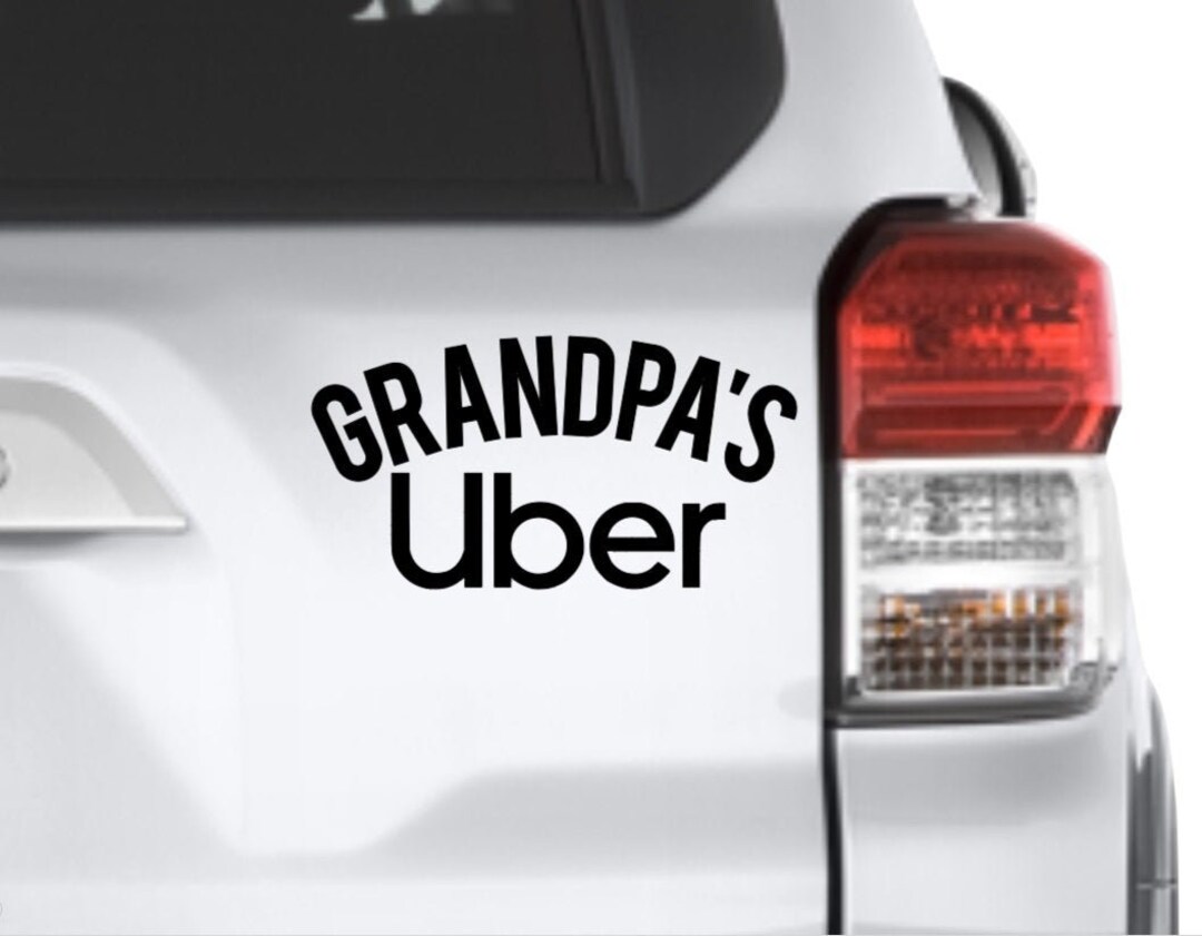 Grandpa's Uber Vinyl Decal Bumper Sticker | Grandparent Gift ...