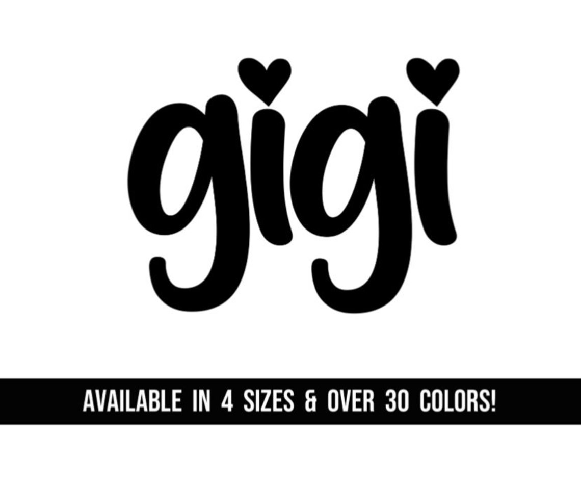 Gigi Vinyl Decal Sticker Granny Laptop Decal Grandma | Etsy