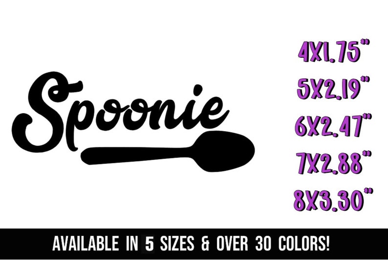 SPOONIE Vinyl Decal Bumper Sticker Chronic Illness Warrior - Etsy