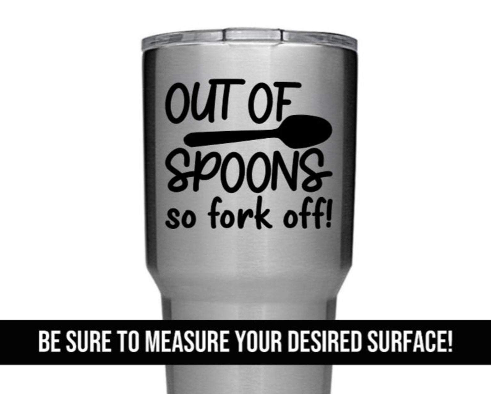 Out of Spoons so Fork off Vinyl Decal Bumper Sticker Spoonie | Etsy