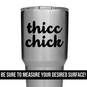 Thicc Chick Vinyl Decal Bumper Sticker, Big Girl Club, Thick Chick, Fat ...