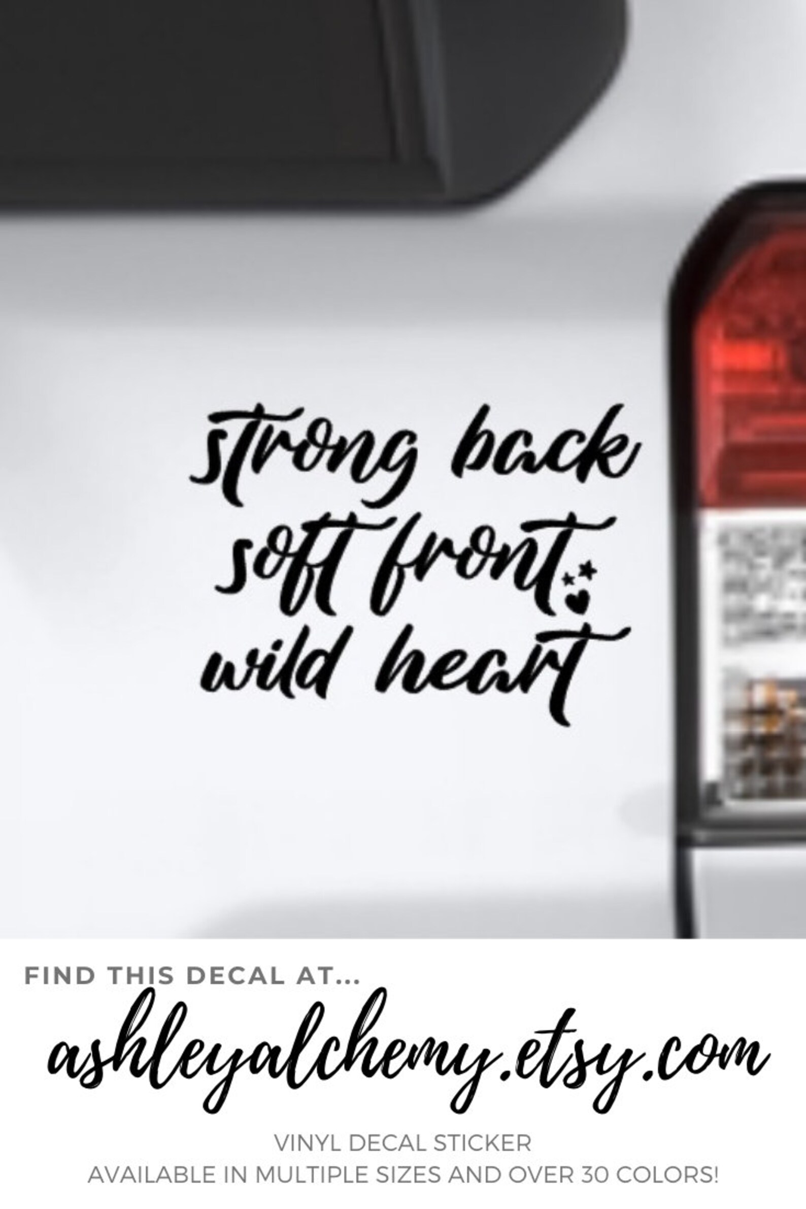 Strong Back Soft Front Wild Heart Vinyl Decal Bumper Sticker - Etsy