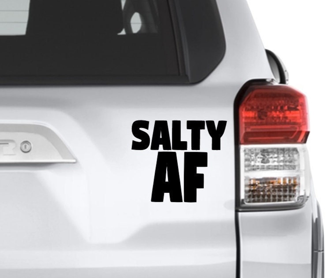 Salty AF Vinyl Decal Bumper Sticker Salty Beach Salty | Etsy