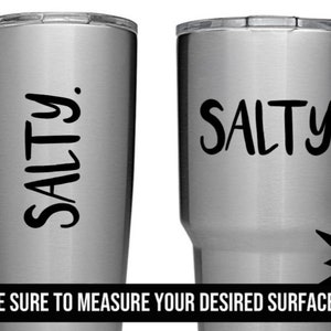 SALTY. Vinyl Decal Bumper Sticker, Set of 2!! Salty Beach, Salty Bitch ...