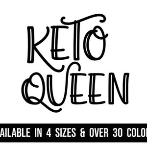 Keto Queen Vinyl Decal Bumper Sticker Keto King Keto Junkie - Etsy