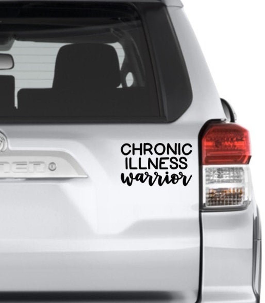Chronic Illness Warrior Vinyl Decal Bumper Sticker, Chronic Pain ...