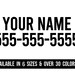 Personalized Name and Phone Number Vinyl Decal Sticker, Call Me Bumper ...