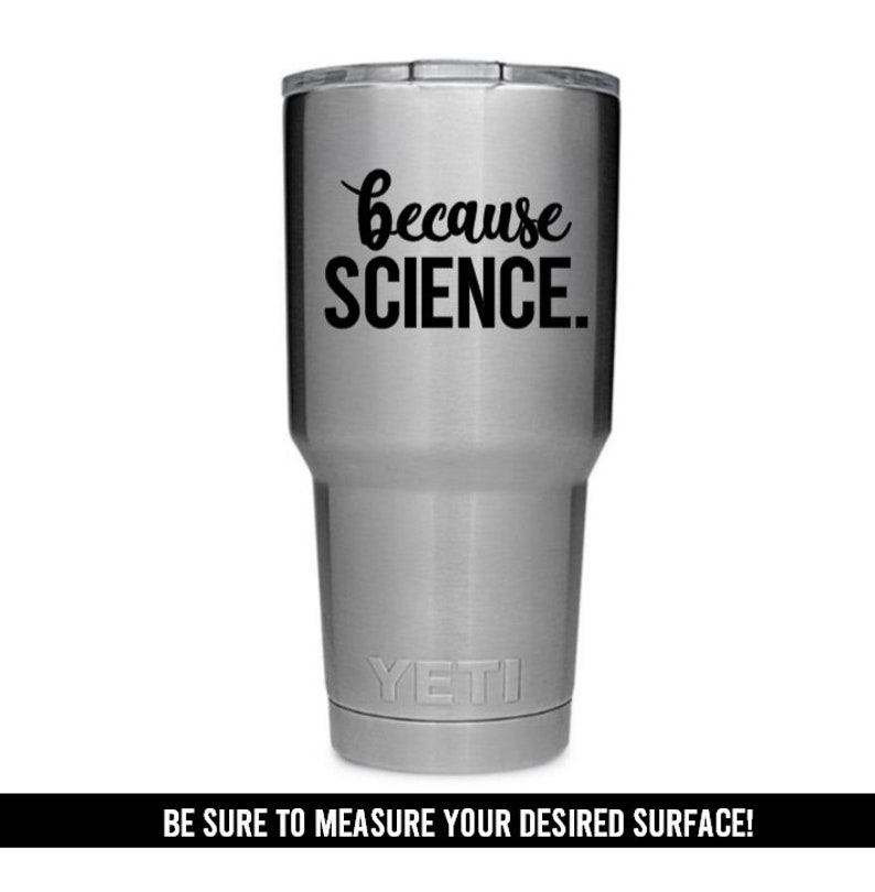 Because Science Vinyl Decal Bumper Sticker Science Gift | Etsy