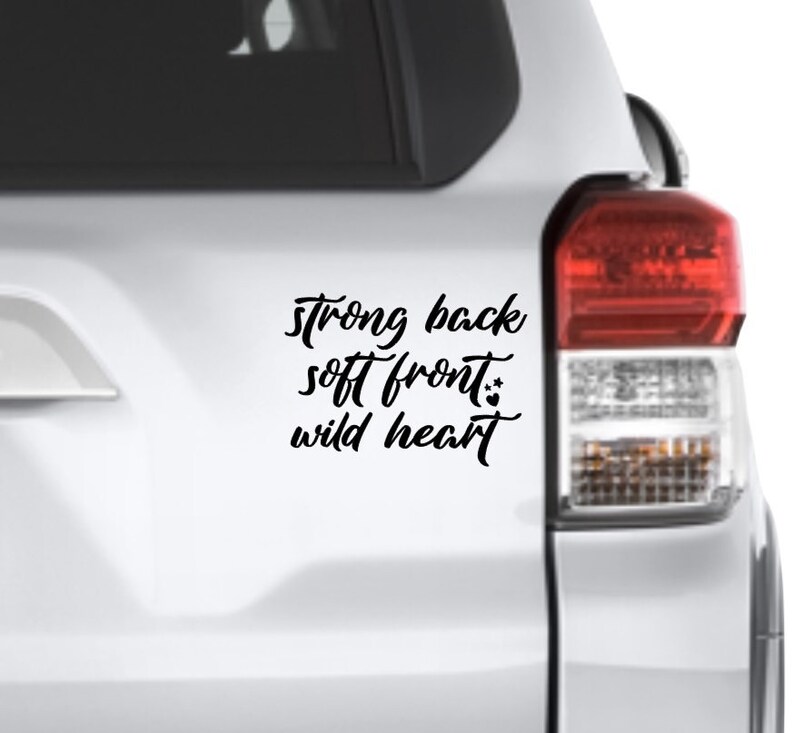 Strong Back Soft Front Wild Heart Vinyl Decal Bumper Sticker - Etsy