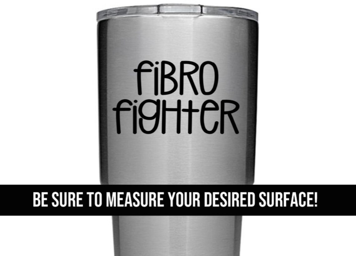 Fibromyalgia Fighter Vinyl Decal Bumper Sticker, Fibro Warrior ...